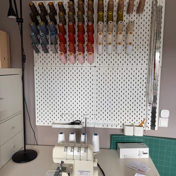 5x IKEA SKADIS Pegboard Thread Spool Holder Variations, Thread Holder ...
