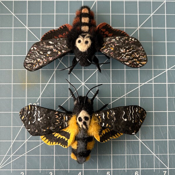 Needle Felted Silk Moth Figurine: Posable Handmade Decoration - Etsy