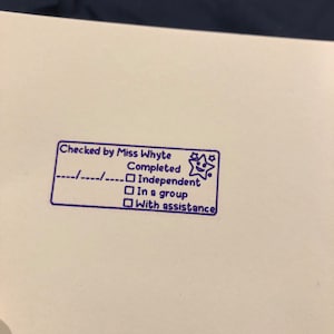 Custom Checklist Stampspersonalized Teacher Stamp Pre-inked - Etsy