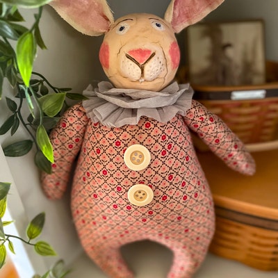 Primitive Folk Art Buny Rabbit Pattern - Etsy