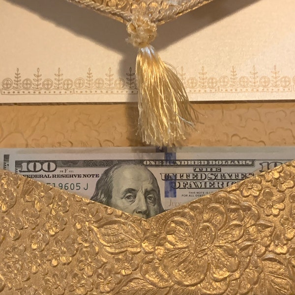 Wedding Congratulations Card With Money Folder, Money Envelope Gift ...