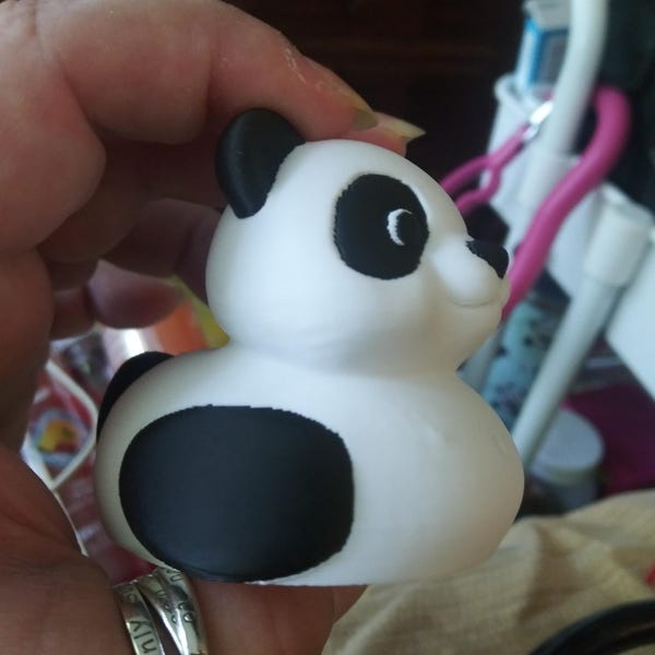 Panda Bear Duck - 3D Printed Figurine - Jeep Ducking Gift - Cruises ...