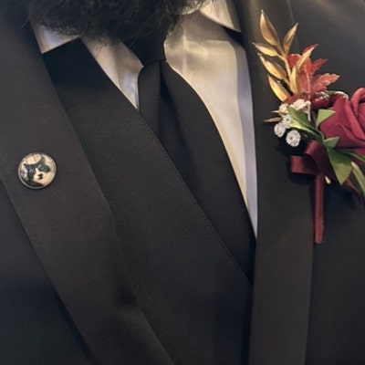 Groom Gift, Wedding Memorial, Lapel Pin Man, Boutonniere Charm Lapel ...