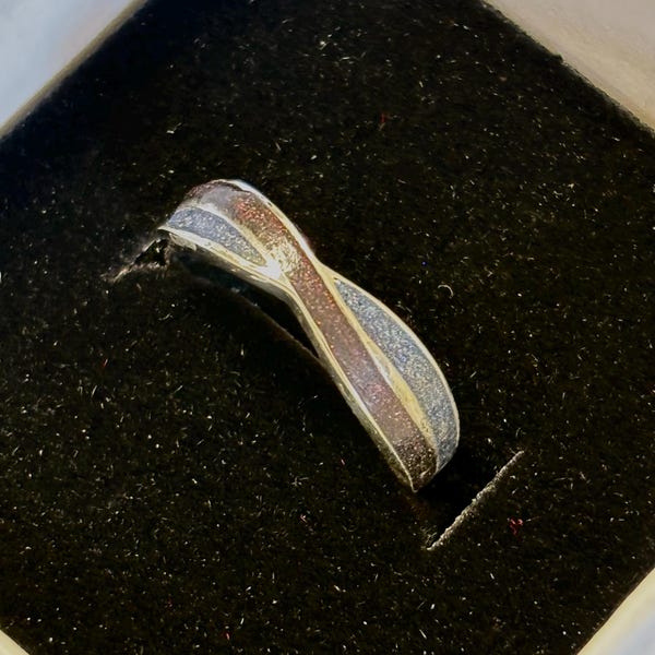925 Sterling Solid Silver, Infinity Blank Channel Ring Setting, Good ...