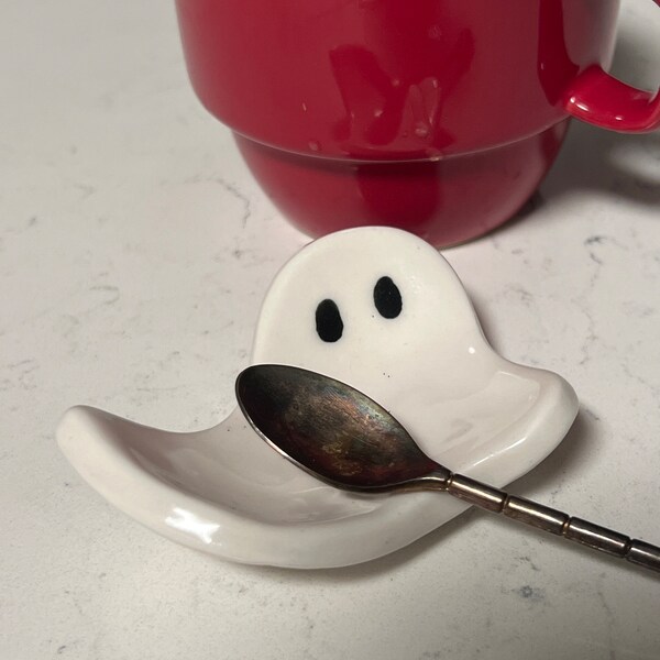 Ghost Spoon Rest: Halloween Coffee Bar Decor, Goth Home - Etsy