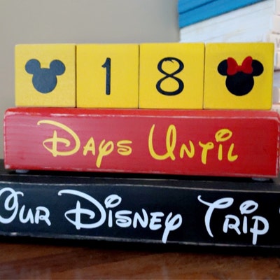 365 Days Disney Countdown Disney Word Planner Blocks Custom - Etsy