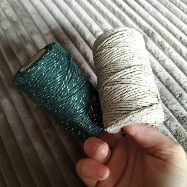 SET of Macrame Cotton Cord Bundles for Crafts, 3-ply 3 Strand Rope 3 ...