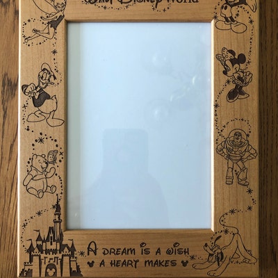 Personalized Picture Frame, 5x7, Custom Gift, Disneyland, Disneyworld ...