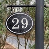 Hanging House Number Sign, Driveway Address Sign, Signpost Sign, Wood ...