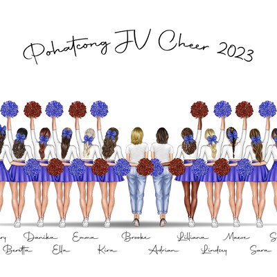 3 Best Friends Drawing Three Besties Print Friendship Poster 3 Best ...