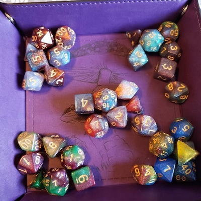 Fox Fur Nebula Galaxy Set Dnd Dice Set Polyhedral Dice Set D&D Dice ...