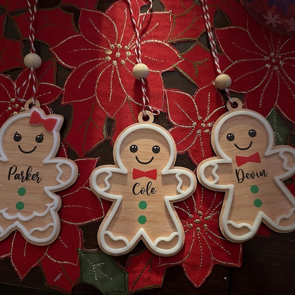 Personalized Gingerbread Christmas Ornament, 3D Customized Cookie ...