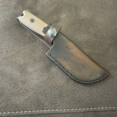 Handmade ESEE 6 Nordic Pouch Leather Sheath With Fire Steel Loop Side ...