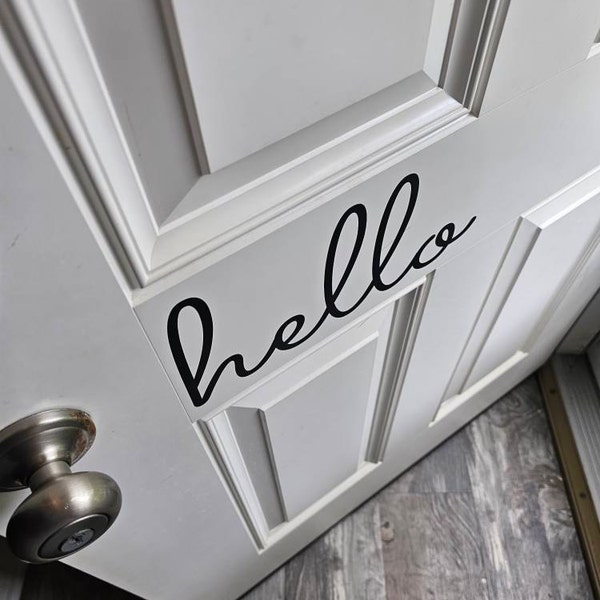 Hello, Front Door Decal, Door Sticker, Hello Door Decal, Teen Door ...