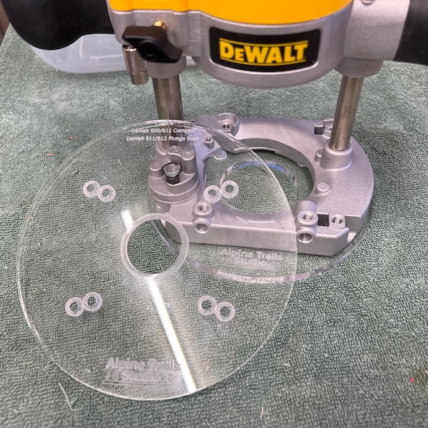 Router Base Plates for Dewalt Compact Palm Routers (models DW600 ...