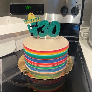 Mexican Serape Stripe Edible Cake Wrap or Donkey Piñata Cake Topper - Etsy