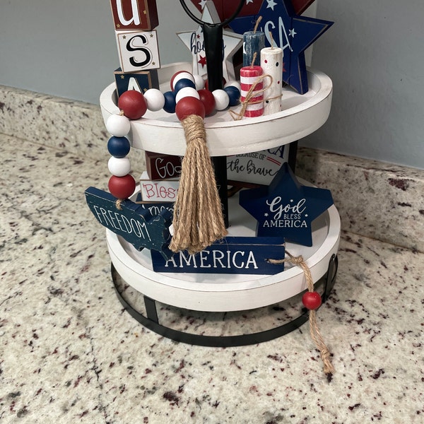 Camping Themed Mini Book Stack Tiered Tray Decor / Gray Themed Decor ...