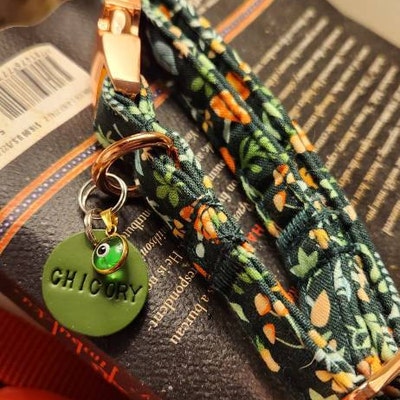 Cat Tag, Leather Tag, Silent ID Tag, Personalized Cat Tag, Small Dog ...