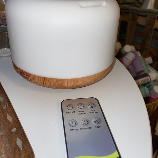 Essential Oil Diffuser White & Wood Grain Diffuser - Etsy