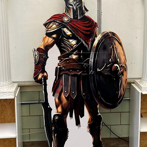 Spartan Gladiator Cardboard Cutout Prop With Easel on the Back to Make ...