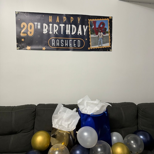 Personalized Birthday Banner Personalized Happy Birthday Banner 40th ...