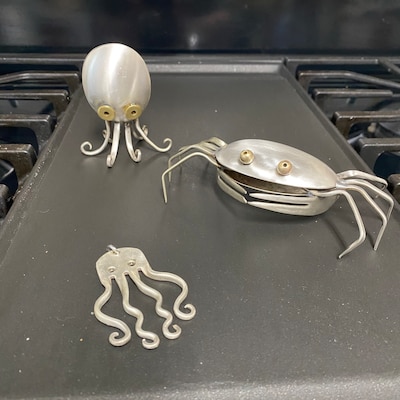 Spoon Ladybug Silverware Small Sculpture Silver Bug Spoon Metal Art ...