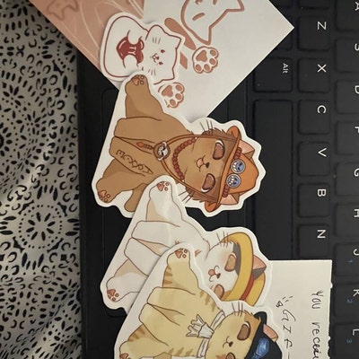 Luffy Sabo Ace One Piece Stickers Cats Anime Vinyl Sticker - Etsy