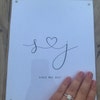 Custom Couple Initials Print | Personalised Couples Gifts | Custom Home ...