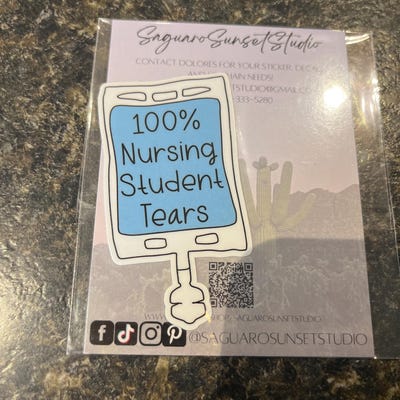 Anatomical Heart Sticker, Heart Anatomy Sticker, Nursing Sticker for ...