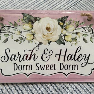 Watercolor Flowers Name Room Door Sign for Senior Living, Assisted ...