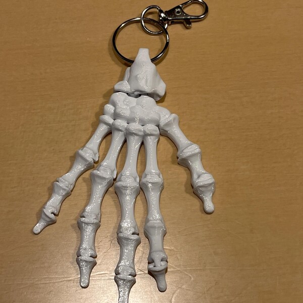 Skeleton Hand Keychain | Skeleton Hand Pencil Topper | Made-to-order ...