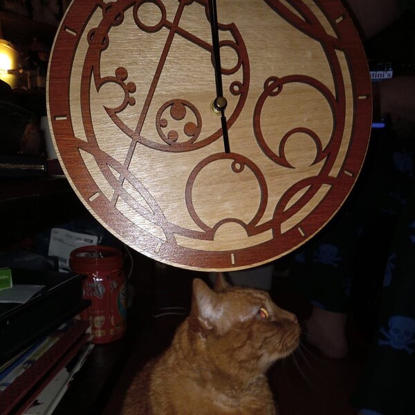 Custom Gallifreyan Clock With Your Name or Words - Doctor Who Clock in ...