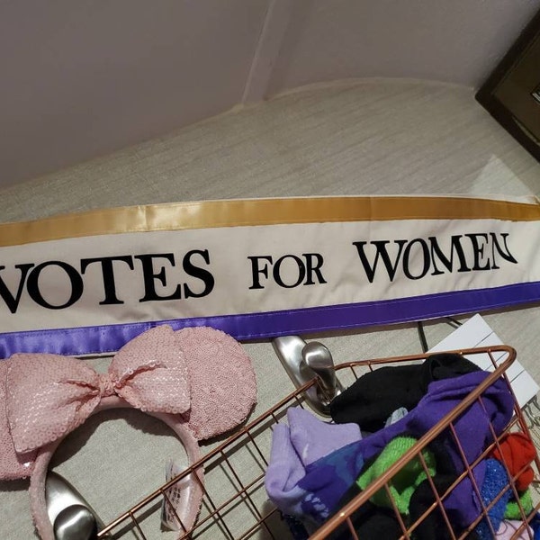 American Suffragette Protest Sash Votes of Women Edwardian 1920 Costume ...
