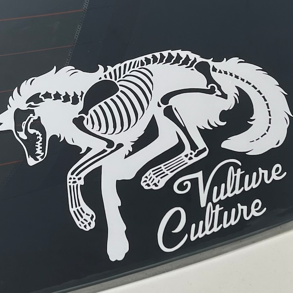 Wolf Skeleton Decal - Taxidermy, Werewolf, Loup Garou, Skull, Canine ...