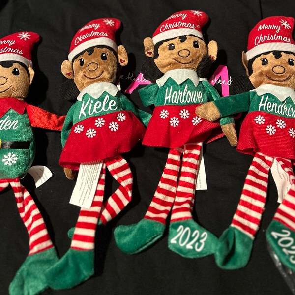 Personalized Christmas Elf, Stuffed Elf, Stocking Stuffer, Multicultural Plush Elves, Christmas ...