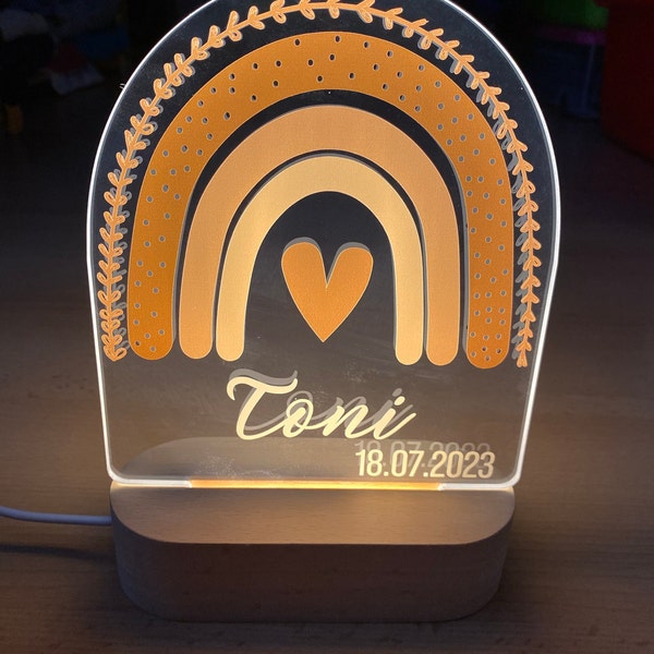 Geschenk Geburt Mädchen, Nachtlicht Kinder, Nachtlicht personalisiert, Nachtlicht Baby ...