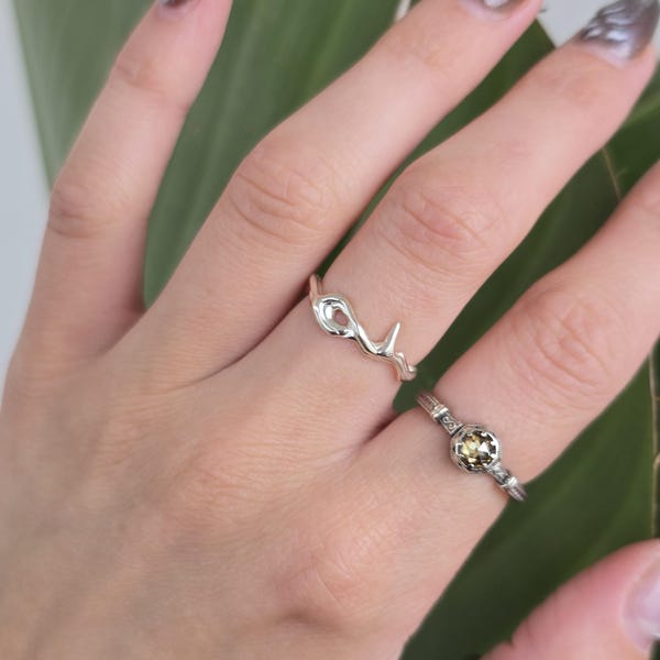 Handmade Sterling Silver Grunge Rings – Unique Gift for Her - Etsy