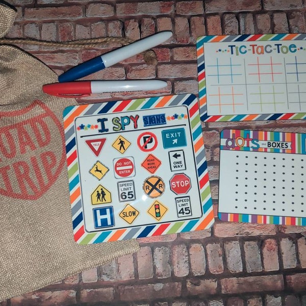 I SPY Signs Designs • Primary Colors • 6x6 Travel Board Design • Car ...
