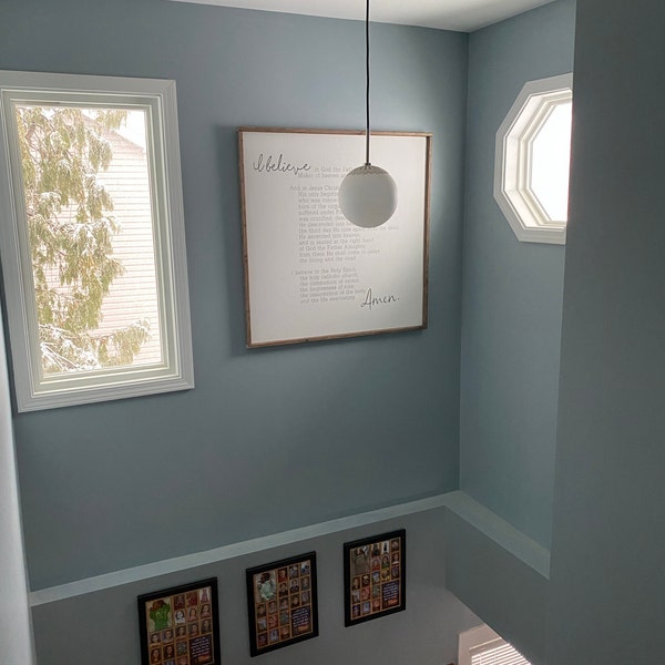 Apostles' Creed Sign Bible Verse Sign Church Art Pastor Gift I Believe ...