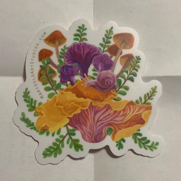 Holographic Pitcher Plant Sticker, 3" Circle Vinyl Decal, Art Nouveau ...