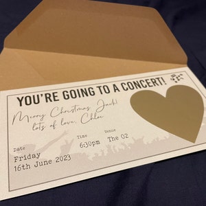 Personalised Surprise Birthday Card Personalised Surprise Concert ...