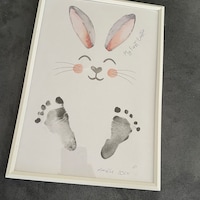 4 X Easter Handprint Footprint Craft Art PACK / Bunny Carrot Chick ...