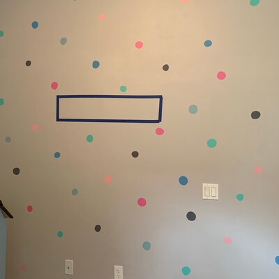 Rainbow Polka Dot Wall Decals Removable Wall Stickers, Kids Room Wall ...