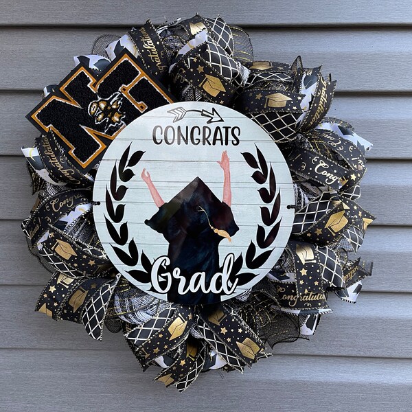 Congrats Grad Sign, Door Hanger, Door Decor, Graduation Decor ...