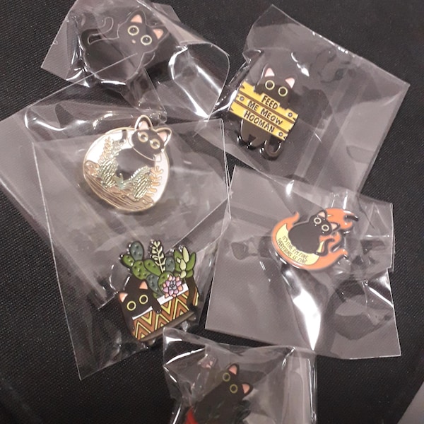 Black Cat Lapel Pin Cat Enamel Pin Gift Set Cute Cat Pin Set Personal ...