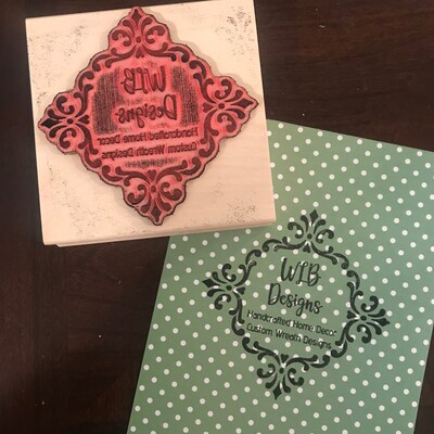 Custom Rubber Stamp 3x3 Inches Logo Stamp, Wedding Stamp, Business ...