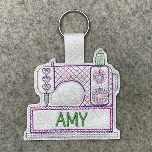 Sewing Machine Name Tag Embroidery Design for Embroidery Leather ...