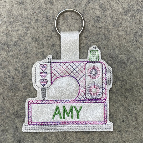 Sewing Machine Name Tag Embroidery Design for Embroidery Leather ...
