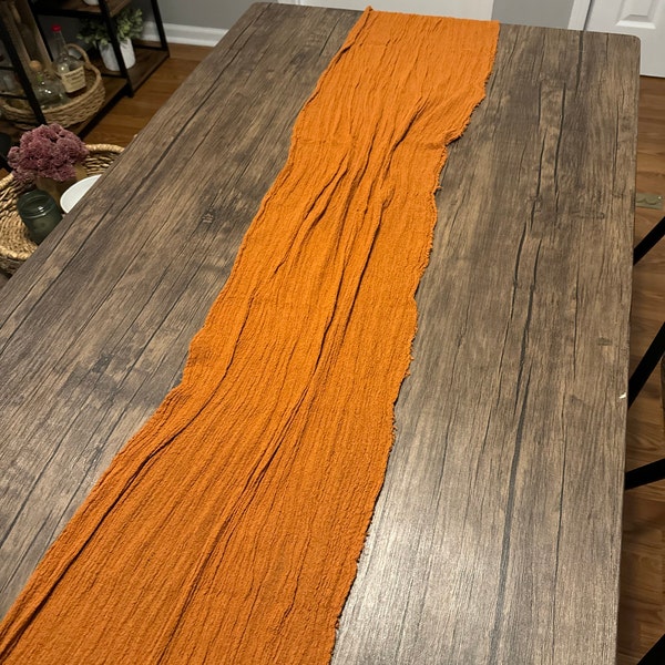 Terracotta Boho Wedding Cheesecloth Table Runner Wedding Arch Tape ...