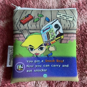 Super Mario Reusable Snack Bag Paper Mario & Cereal | Etsy